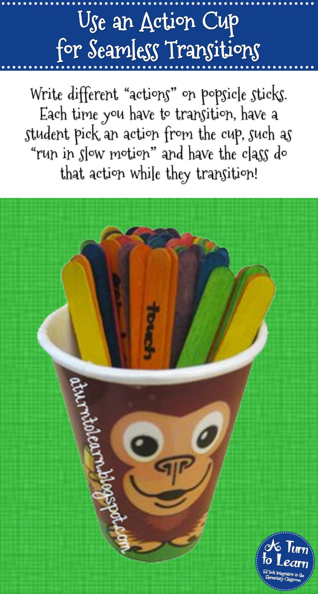 Seamless Classroom Transitions with the "Action Cup!" • A Turn to Learn