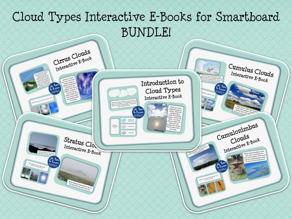 Cloud Types Interactive E-Books and Games for Smartboard • A Turn to Learn