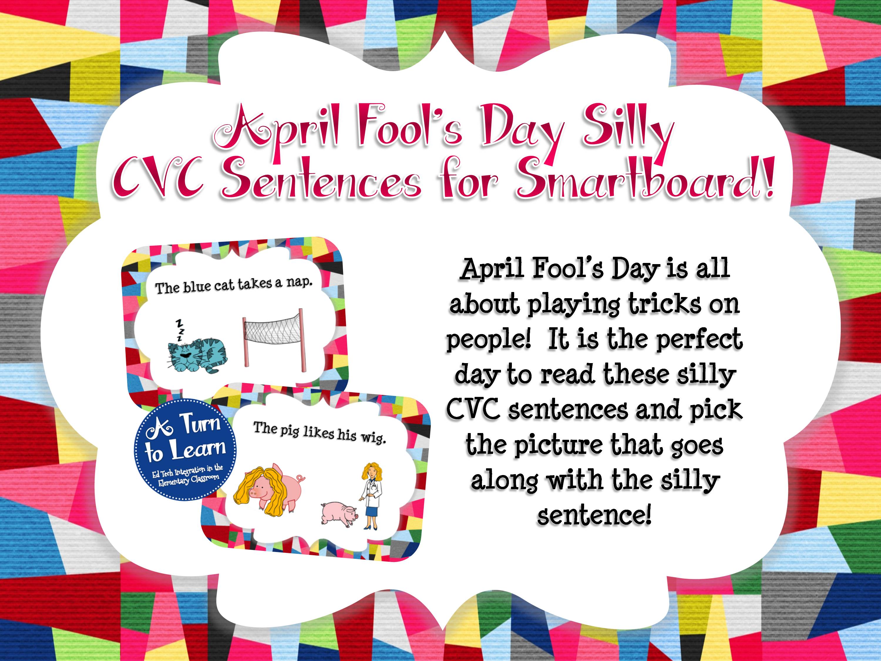 's Day Smartboard CVC Sentences Smartboard Game • A Turn to Learn